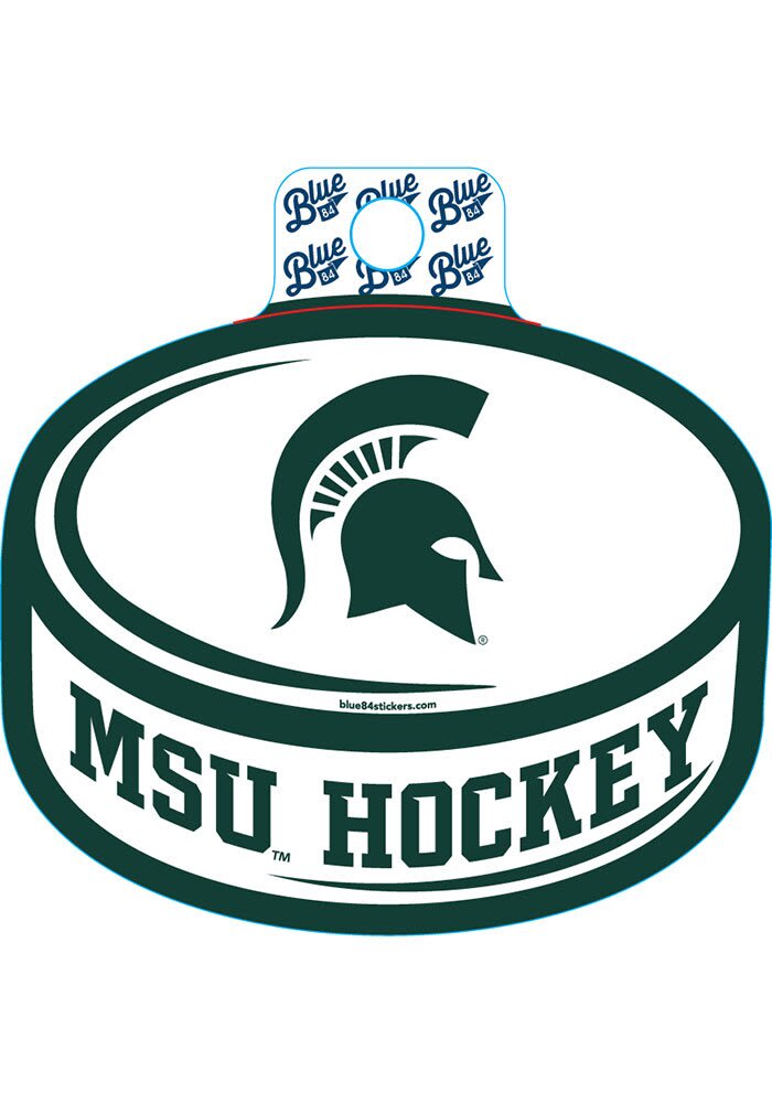 Michigan State Spartans GREEN Hockey Stickers - 5700558
