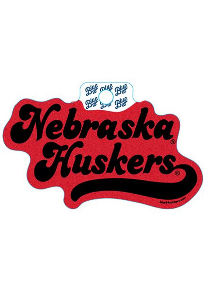Nebraska Cornhuskers Red Screen Font Stickers - 5700594