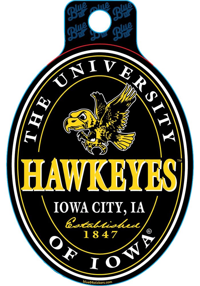 Iowa Hawkeyes BLACK Vault Stickers - 5700598
