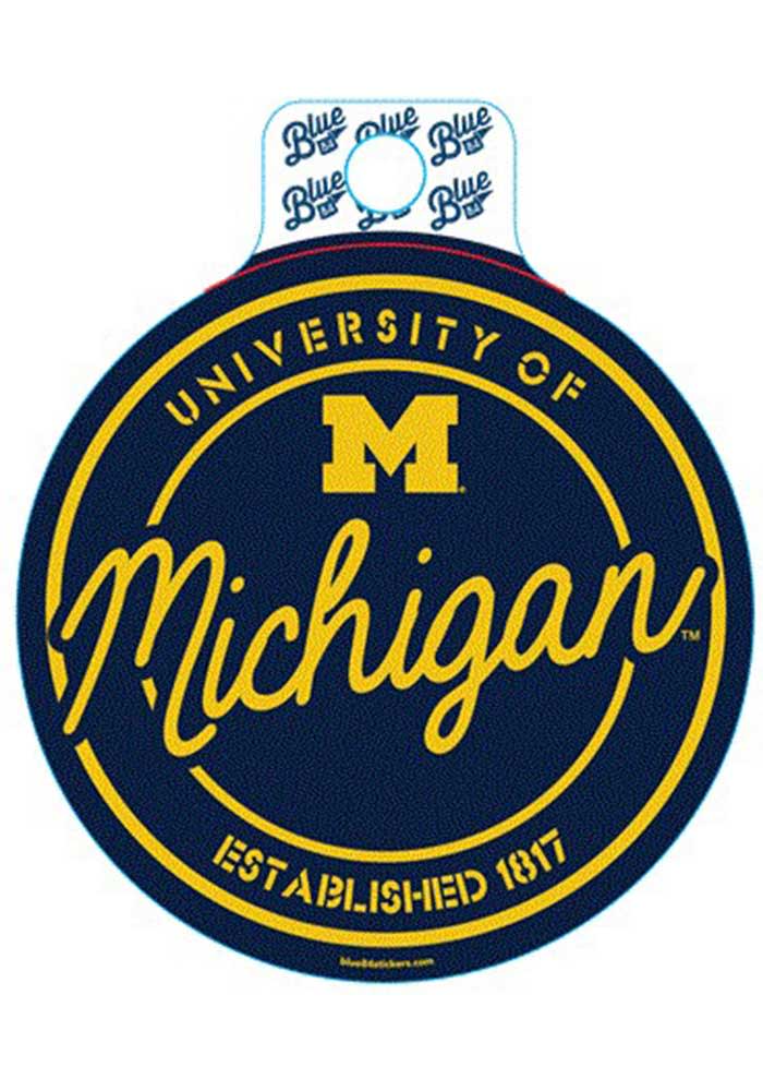 Michigan Wolverines BLUE Circle Stickers - 5700627