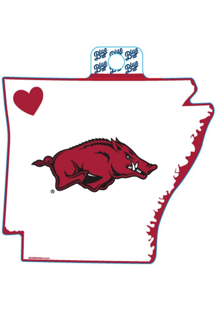 Arkansas Razorbacks Souvenir | Arkansas Razorbacks Stickers State Shape ...