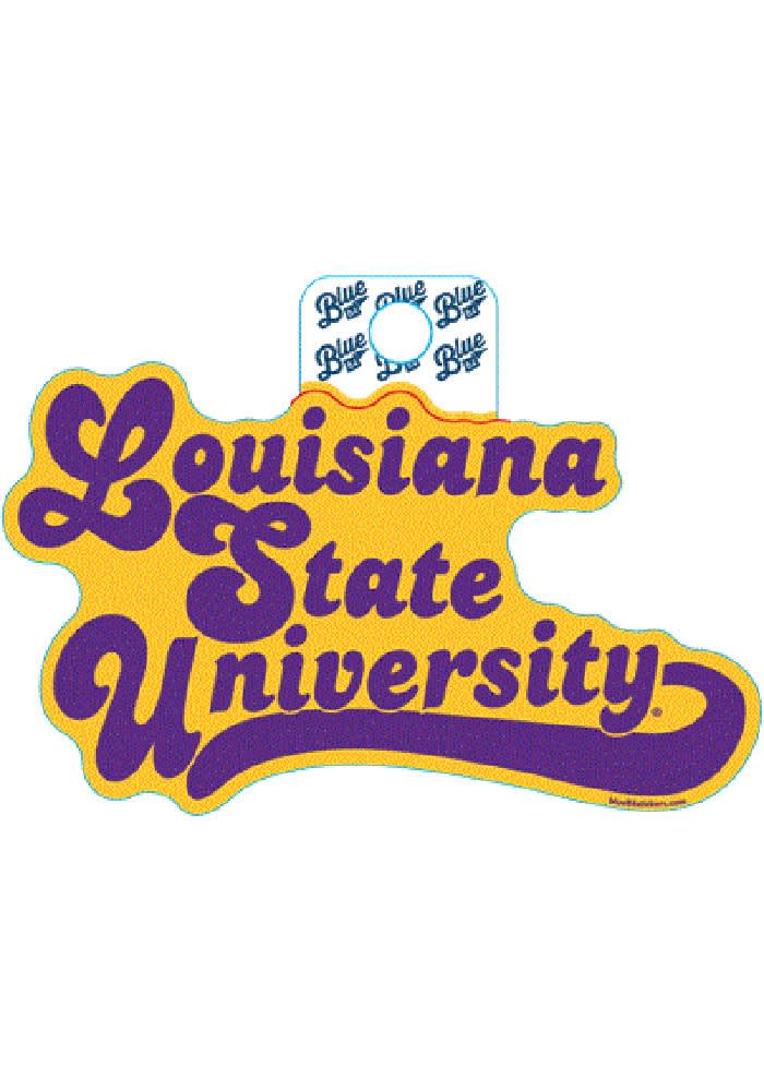 LSU Tigers Souvenir | LSU Tigers Stickers PURPLE Huffed Font - 5700640