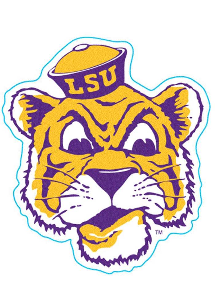 LSU Tigers Souvenir | LSU Tigers Stickers PURPLE Vintage Mascot - 5700641