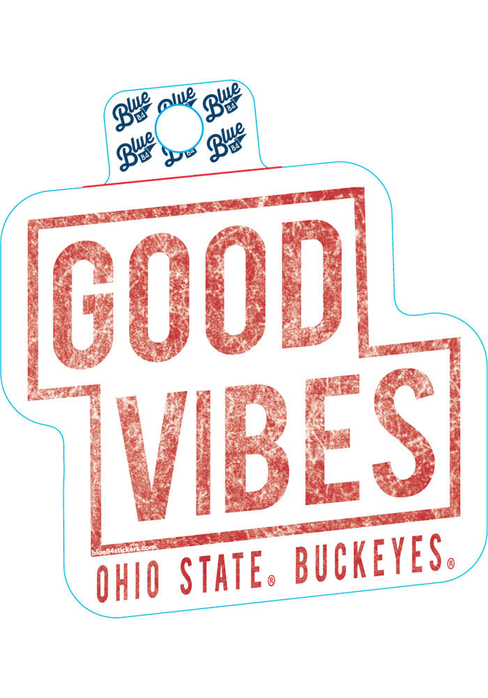 Ohio State Buckeyes Red Good Vibes Stickers - 5700649