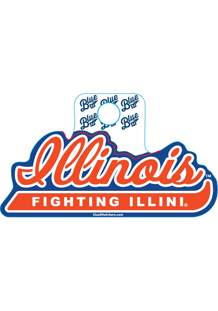 Illinois Fighting Illini ORANGE Logo Stickers - 5700667