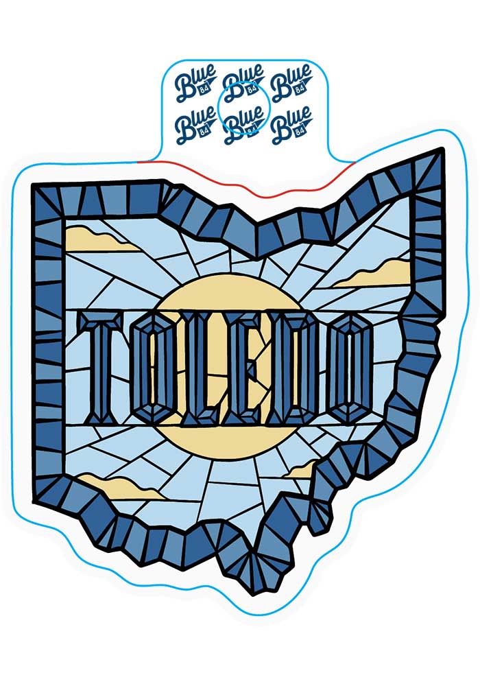 Toledo Souvenir | Toledo Stickers Stained Glass - WHITE MULTI