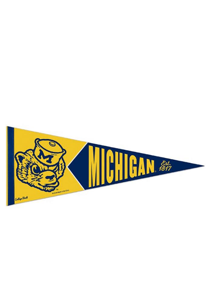 Michigan Wolverines BLUE 12x30 Vault Premium Pennant - 57100086