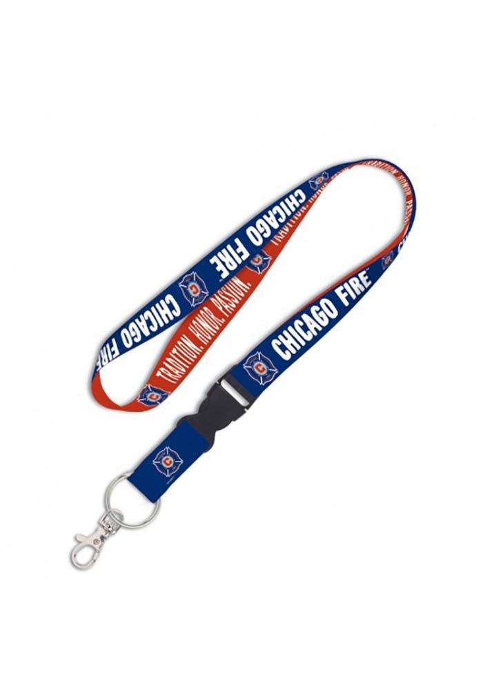 Chicago Fire 2 Color Detach Buckle Lanyard - RED