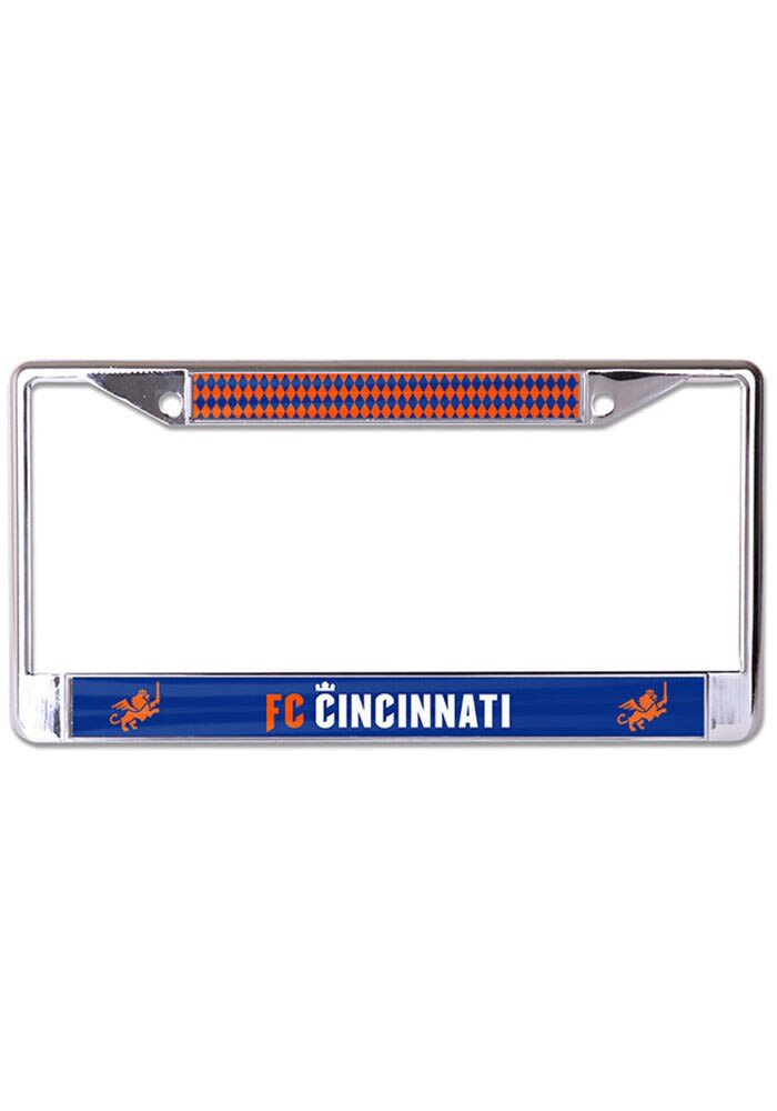 FC Cincinnati License Plate Frame - FC Cincinnati BLUE Metallic Printed ...