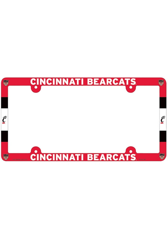 Cincinnati Bearcats License Plate Frame - Cincinnati Bearcats Red Full ...