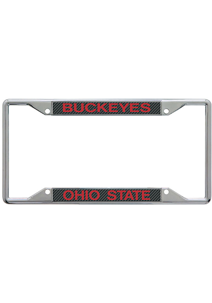 Ohio State Buckeyes License Plate Frame - Ohio State Buckeyes SILVER ...