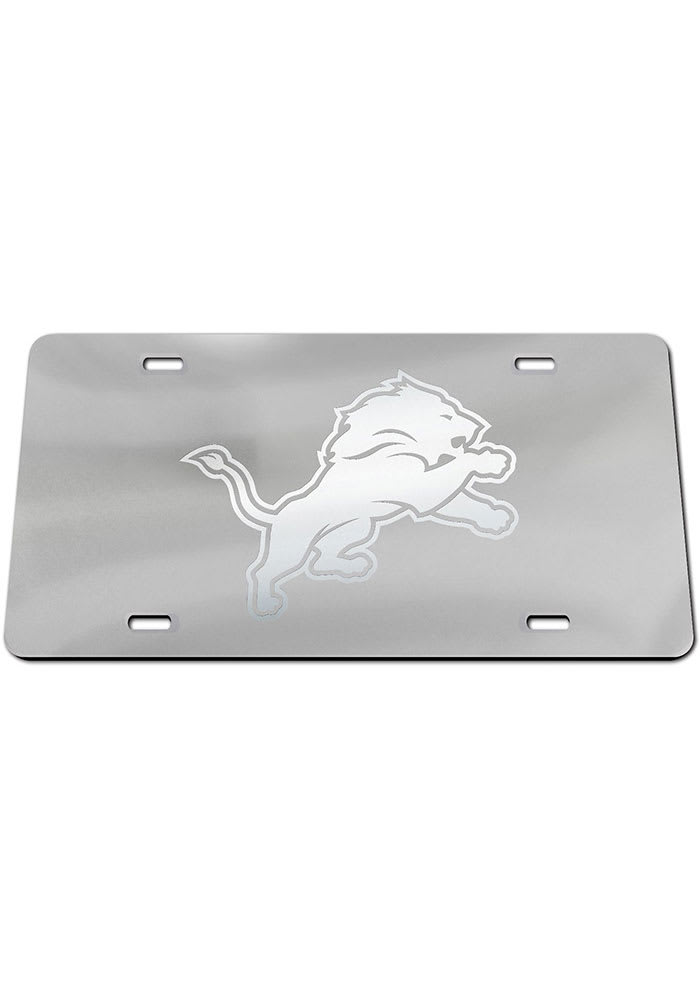 Detroit Lions License Plate- Detroit Lions SILVER Frosted Decorative ...