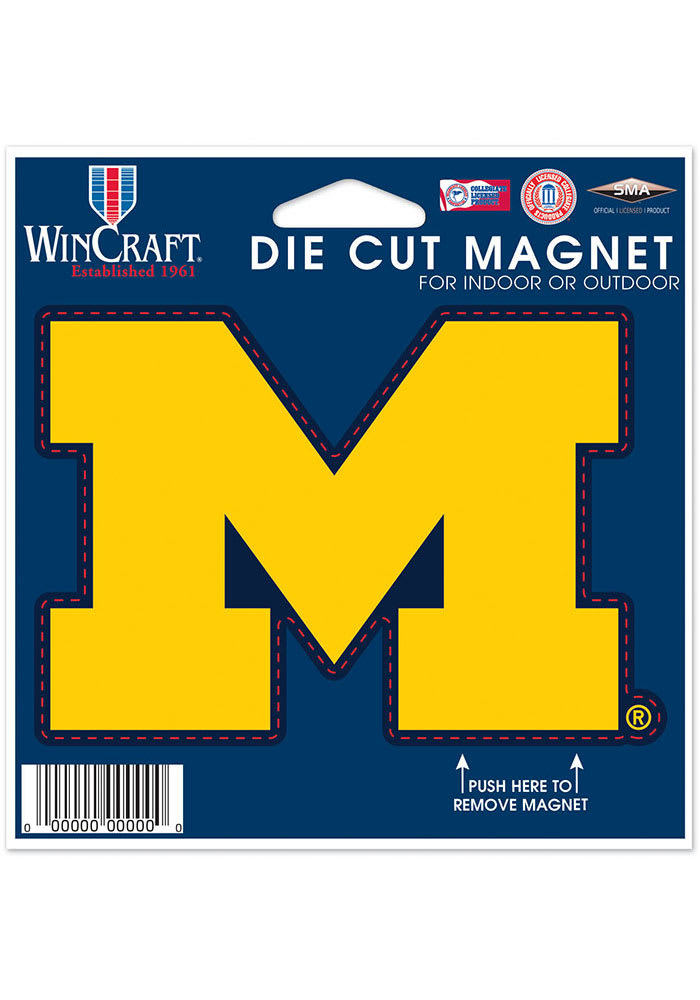Michigan Wolverines BLUE 4.5x6 die cut Magnet - 57101256