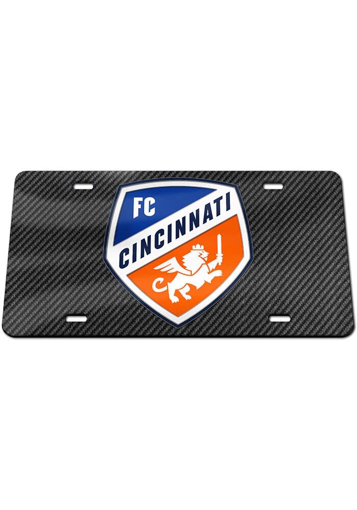 FC Cincinnati License Plate- FC Cincinnati BLACK Team Logo Carbon Fiber ...
