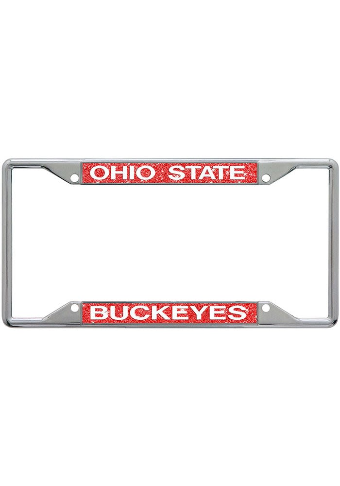 Red Ohio State Buckeyes Glitter License Plate Frame - 57101767