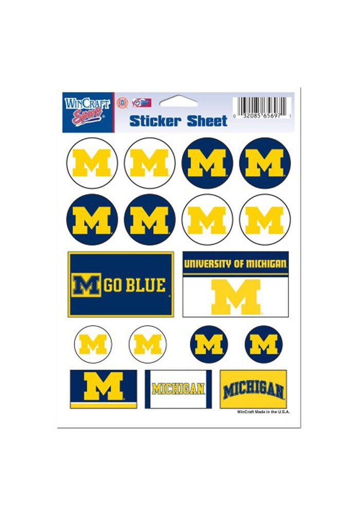 Michigan Wolverines YELLOW 5x7 Stickers - 5710179