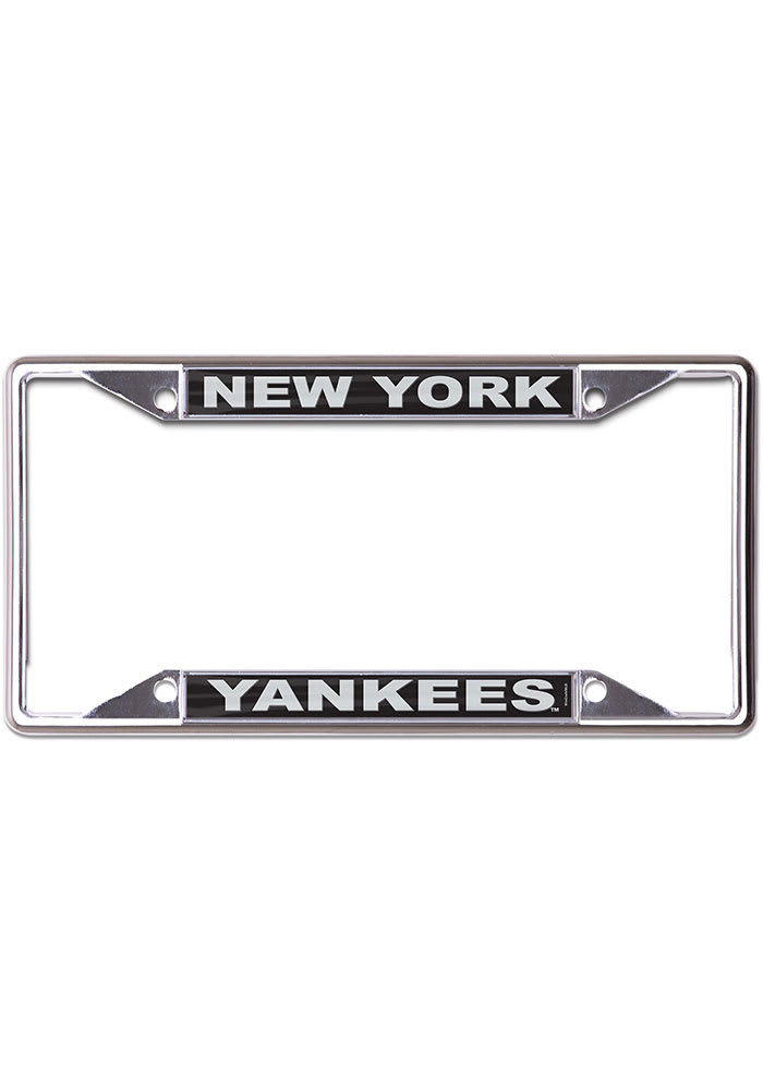 New York Yankees License Plate Frame - New York Yankees SILVER Black ...