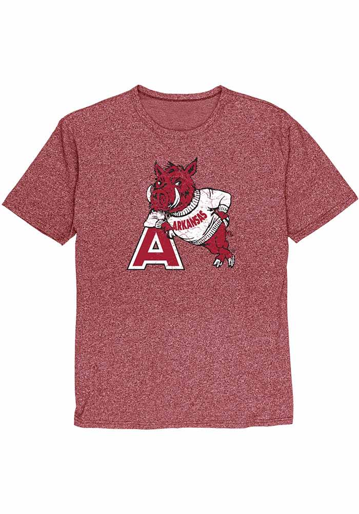 Arkansas Razorbacks CARDINAL Vintage Logo Short Sleeve Fashion T Shirt ...