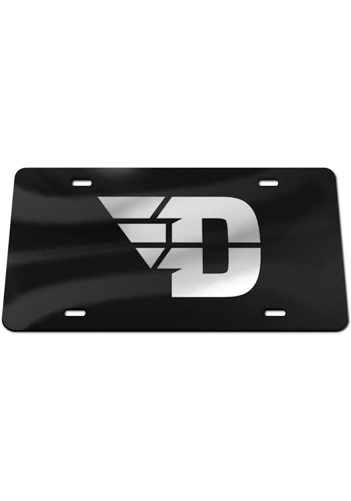 Dayton Flyers License Plate- Dayton Flyers BLACK Silver Team Logo Black ...