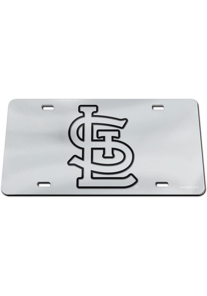 St Louis Cardinals License Plate- St Louis Cardinals SILVER Black on ...