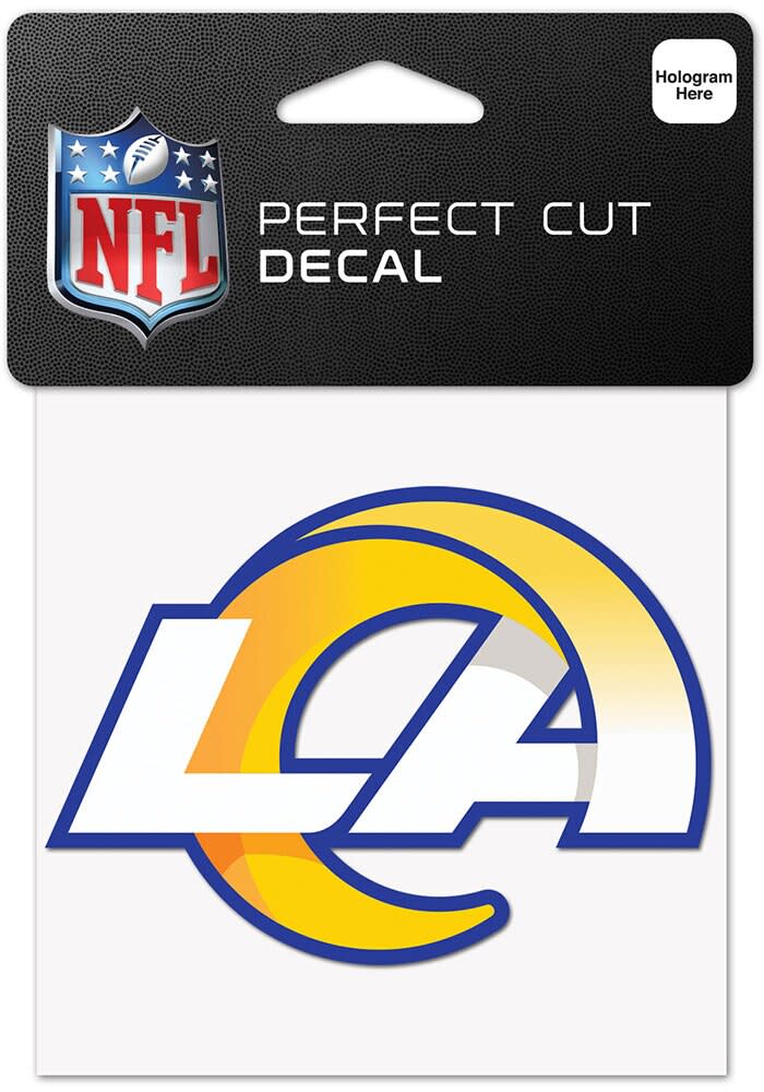 Los Angeles Rams BLUE 4x4 Inch Auto Decal - 57102567