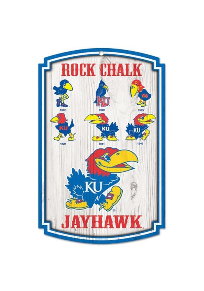 Kansas Jayhawks White 11x17 Evolution Sign - 5710286