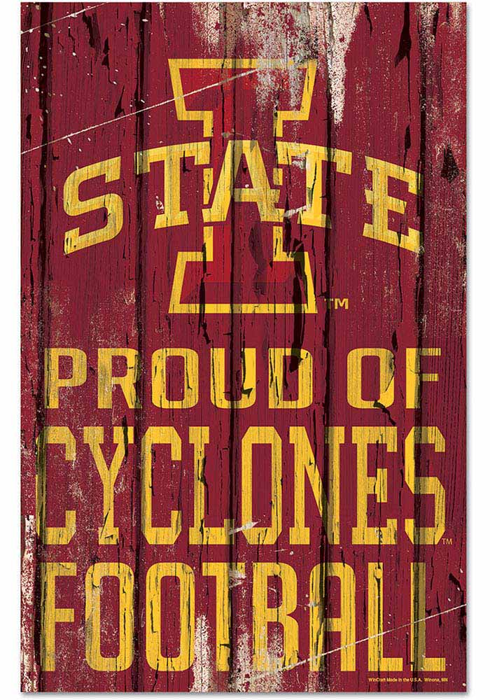 Iowa State Cyclones Red Proud to Support Sign - 57103651