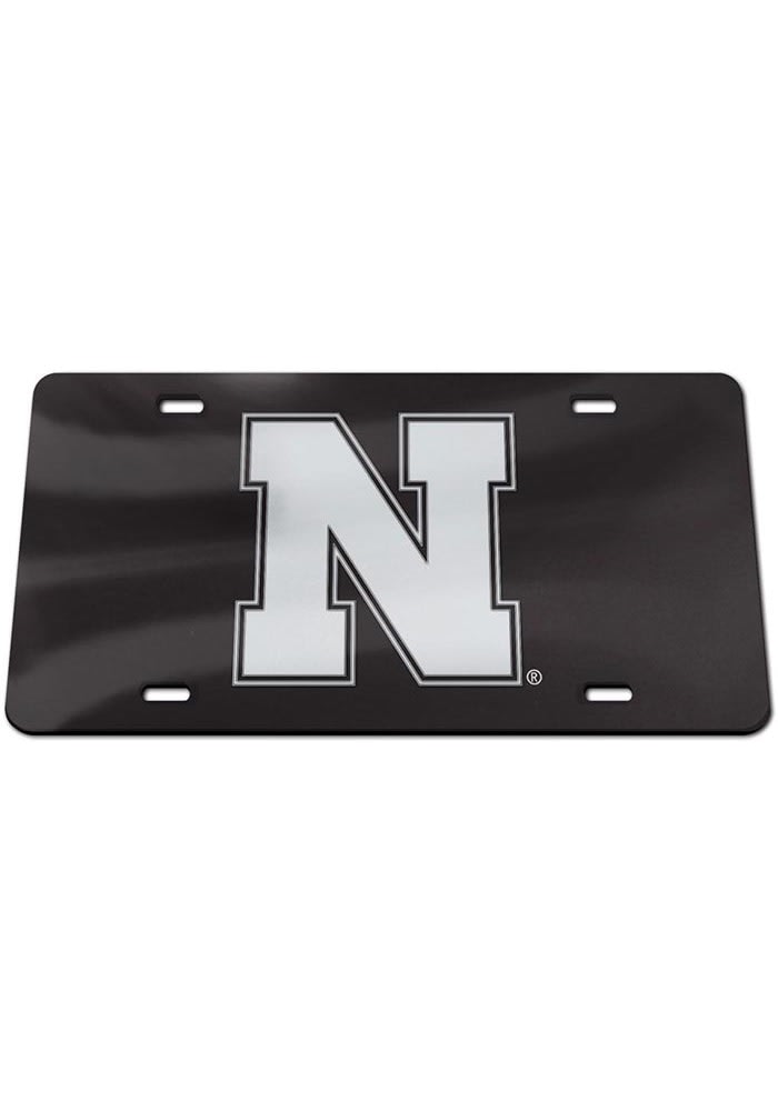 Nebraska Cornhuskers License Plate- Nebraska Cornhuskers BLACK Black ...