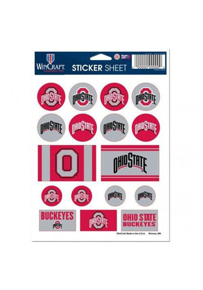 Ohio State Buckeyes Red 5x7 Stickers - 5710431