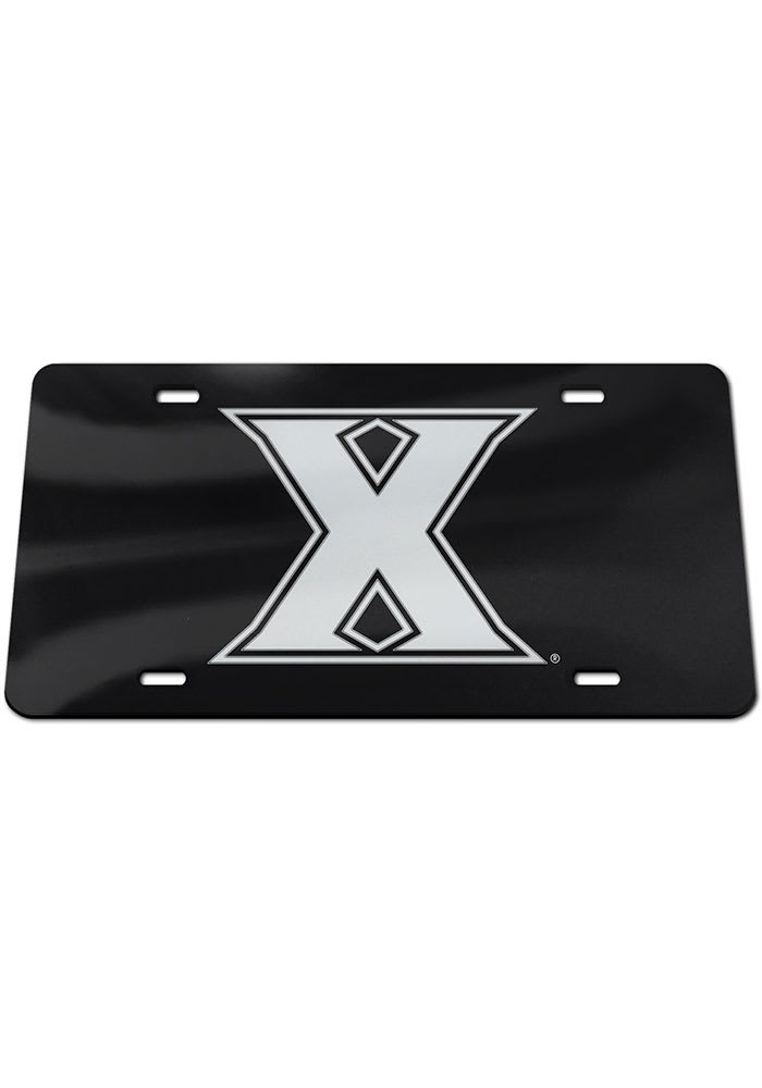 Xavier Musketeers License Plate- Xavier Musketeers BLACK Silver Logo ...