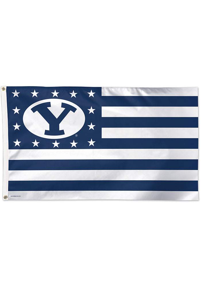BYU Cougars 3x5 Star Stripes BLUE Silk Screen Grommet Flag - 57104449