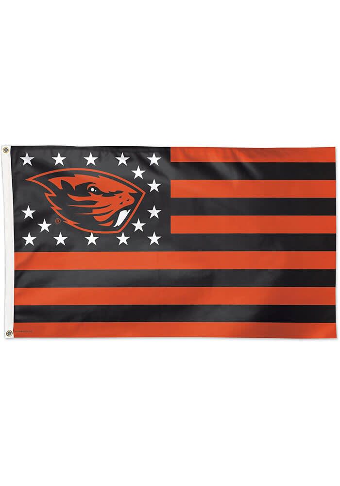 Oregon State Beavers 3x5 Star Stripes ORANGE Silk Screen Grommet Flag ...