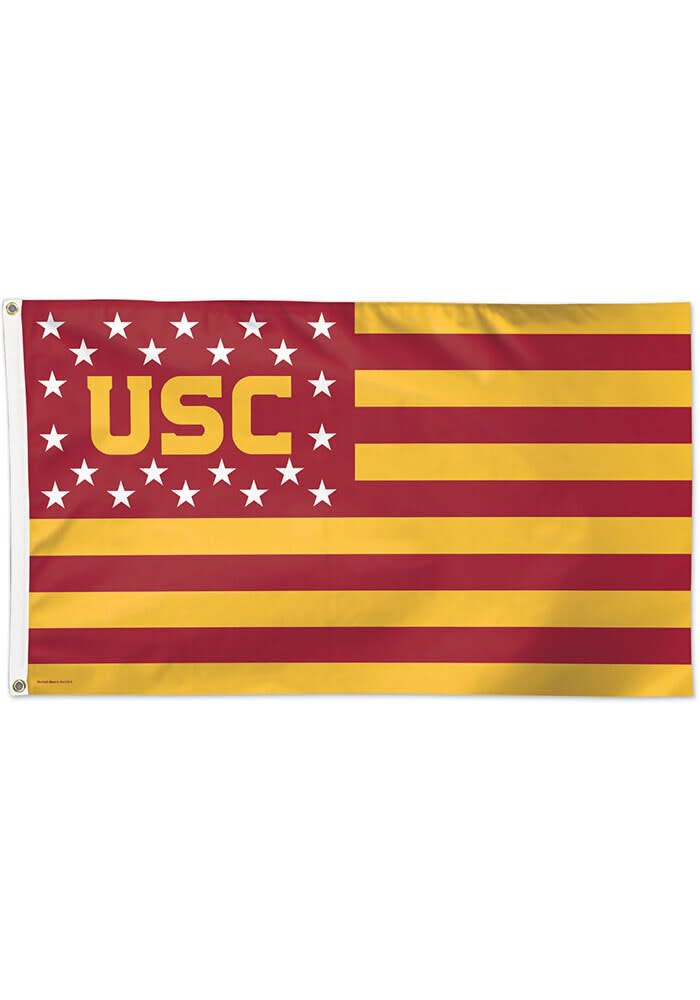 USC Trojans 3x5 Star Stripes CARDINAL Silk Screen Grommet Flag - 57104482