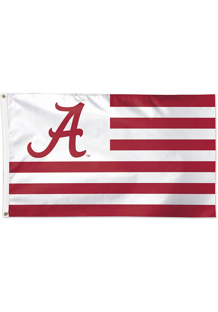 Alabama Crimson Tide 3x5 Stripe CRIMSON Silk Screen Grommet Flag - 57104485