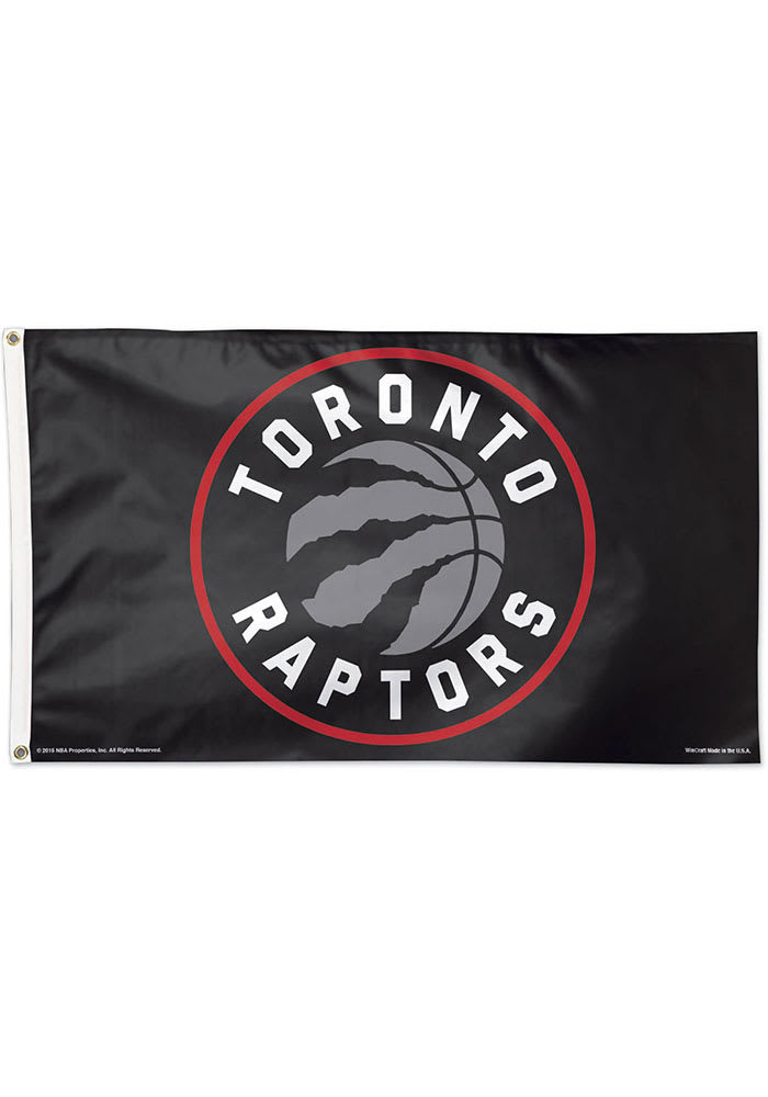 Toronto Raptors 3x5 Circle RED Silk Screen Grommet Flag