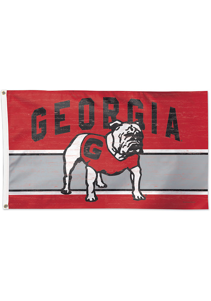 Georgia Bulldogs 3x5 Bulldog Red Silk Screen Grommet Flag - 57104696