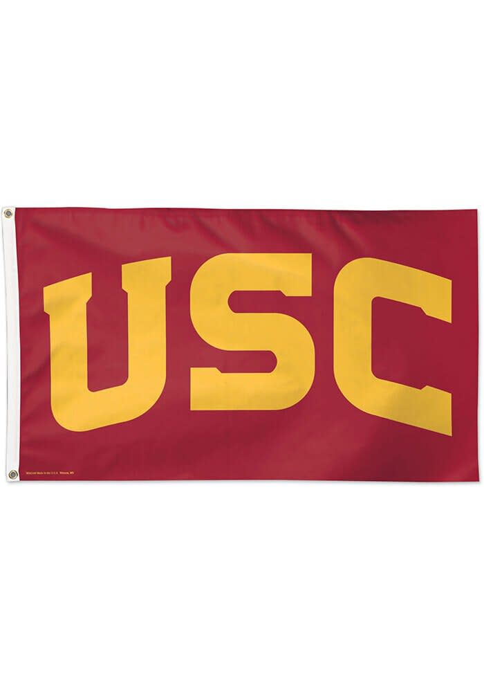USC Trojans 3x5 CARDINAL Silk Screen Grommet Flag
