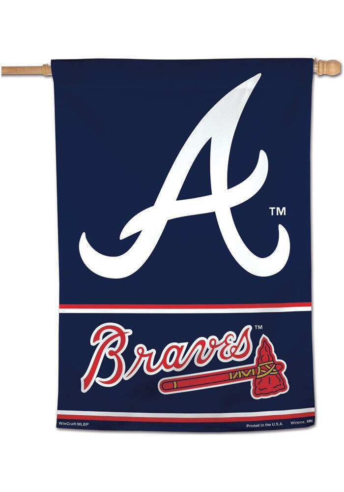 Atlanta Braves BLUE Logo 28x40 Banner - 57104852