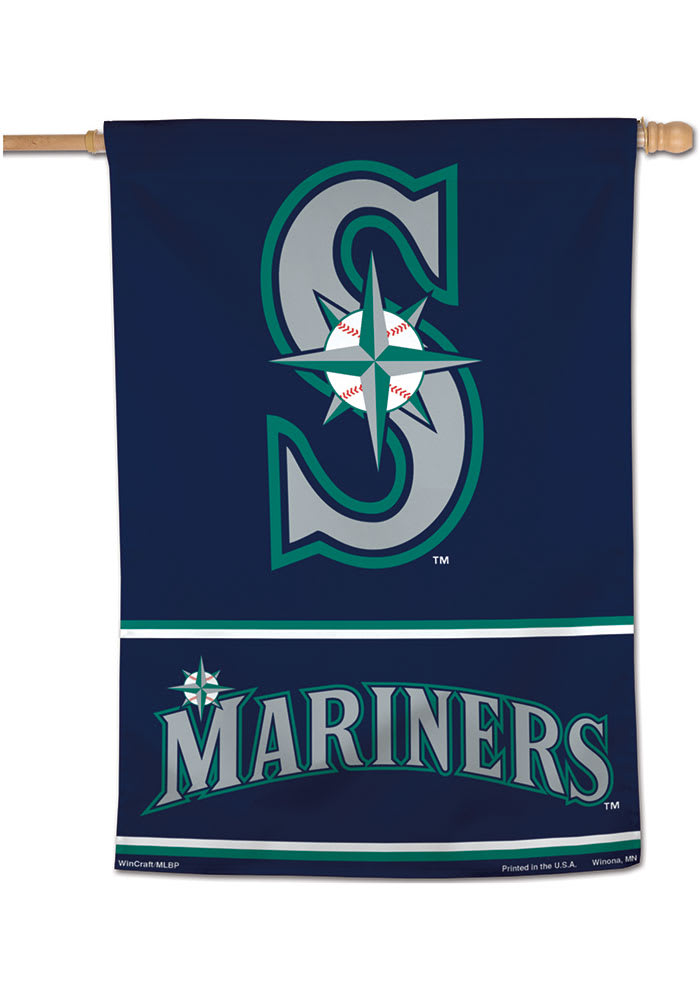 Seattle Mariners Logo 28x40 Banner - NAVY