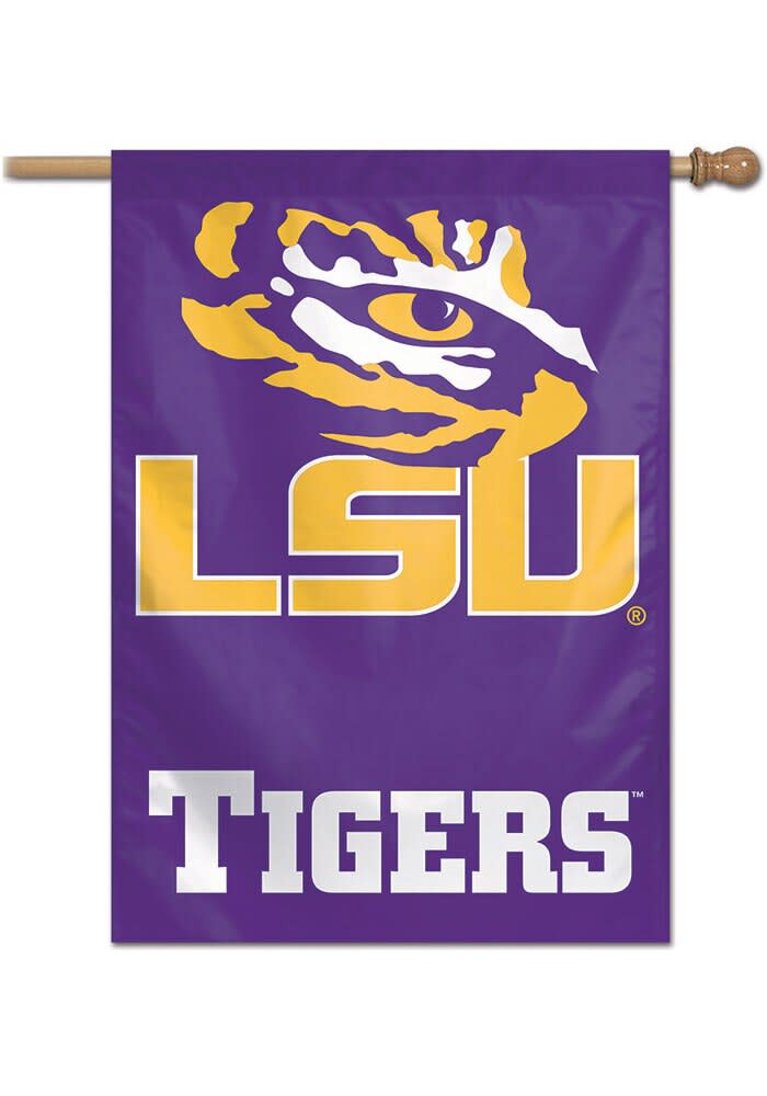 LSU Tigers PURPLE Logo 28x40 Banner - 57104929