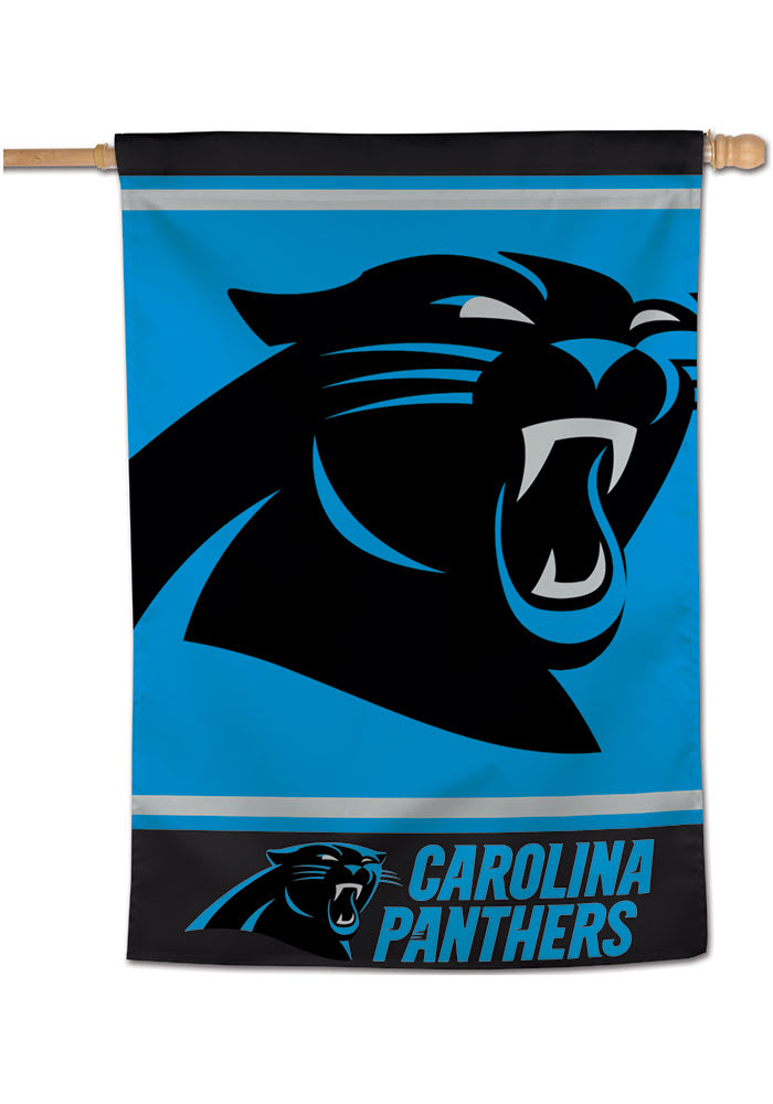 Carolina Panthers BLACK Mega Logo 28x40 Banner - 57104941