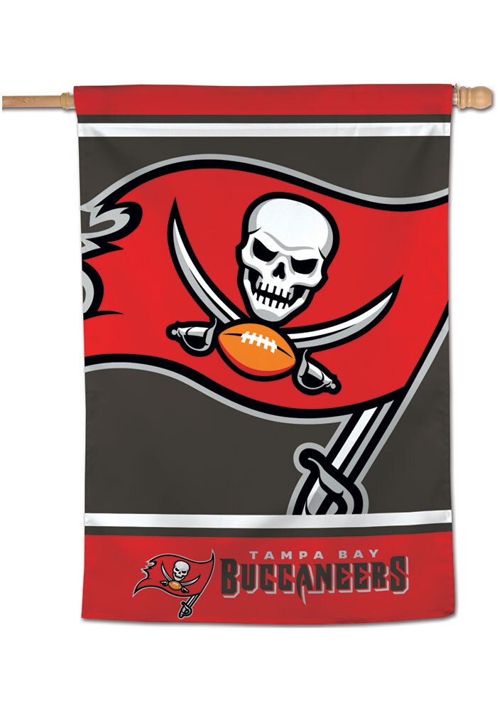 Tampa Bay Buccaneers Mega Logo 28x40 Banner - BLACK