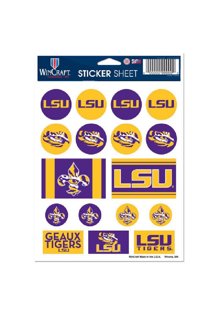 LSU Tigers Souvenir | LSU Tigers Stickers PURPLE 5x7 Souvenir - 5710514