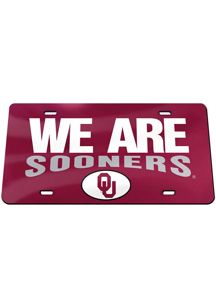 Oklahoma Sooners License Plate- Oklahoma Sooners Red We Are Sooners ...