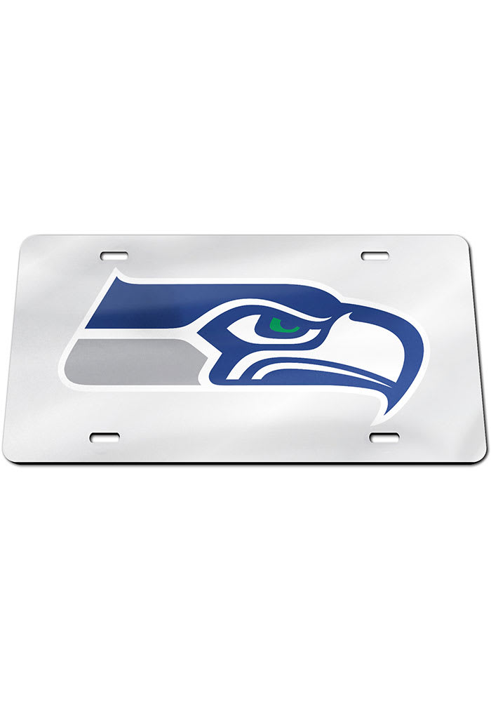 Seattle Seahawks License Plate- Seattle Seahawks SILVER Logo Style ...