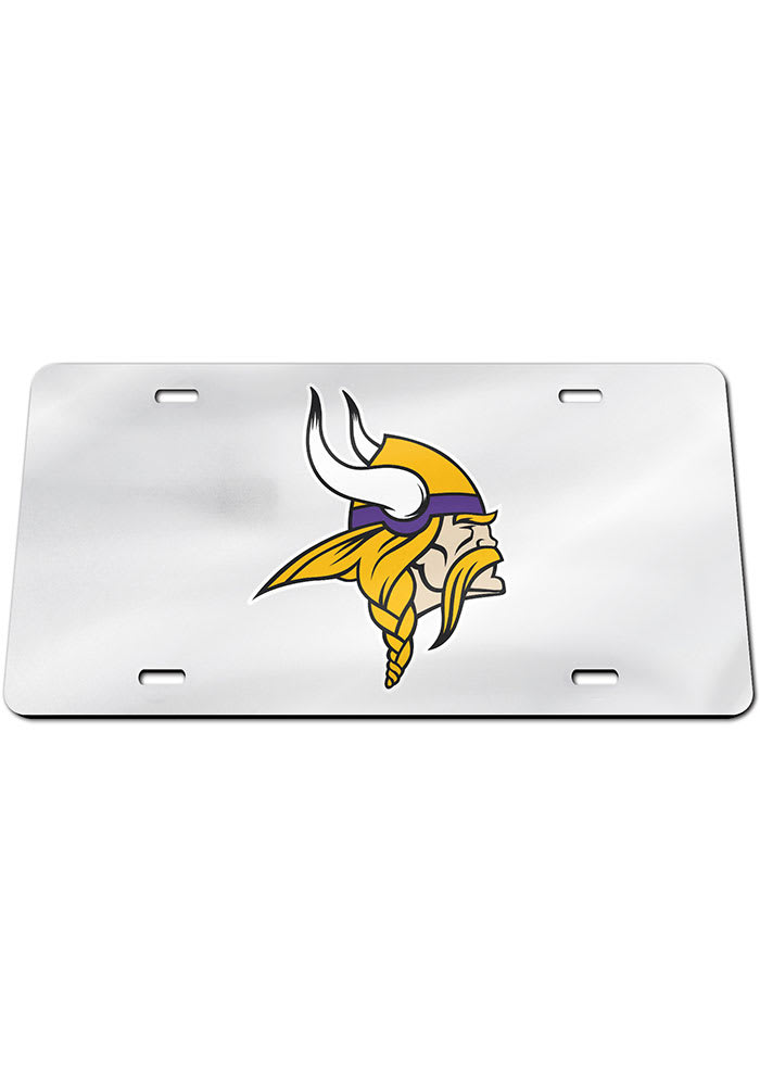 Minnesota Vikings License Plate- Minnesota Vikings SILVER Logo Design ...