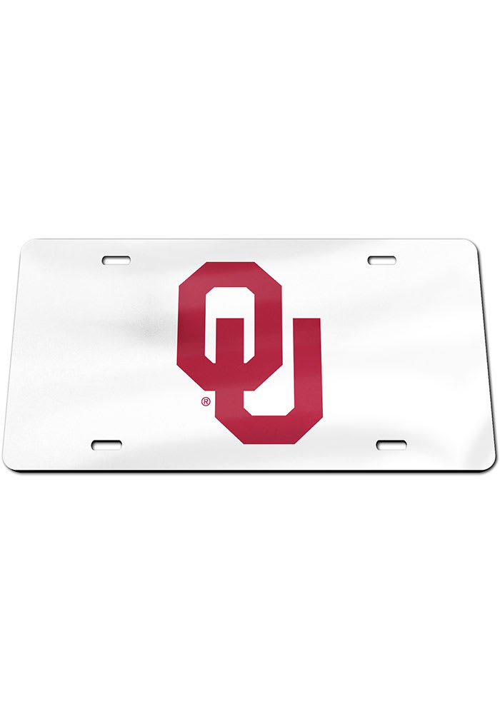 Oklahoma Sooners License Plate- Oklahoma Sooners SILVER Logo Decorative ...