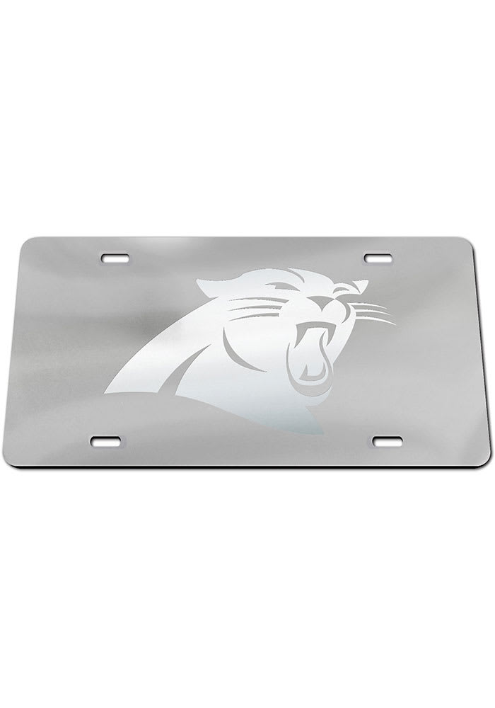 Carolina Panthers License Plate- Carolina Panthers SILVER Silver Logo ...