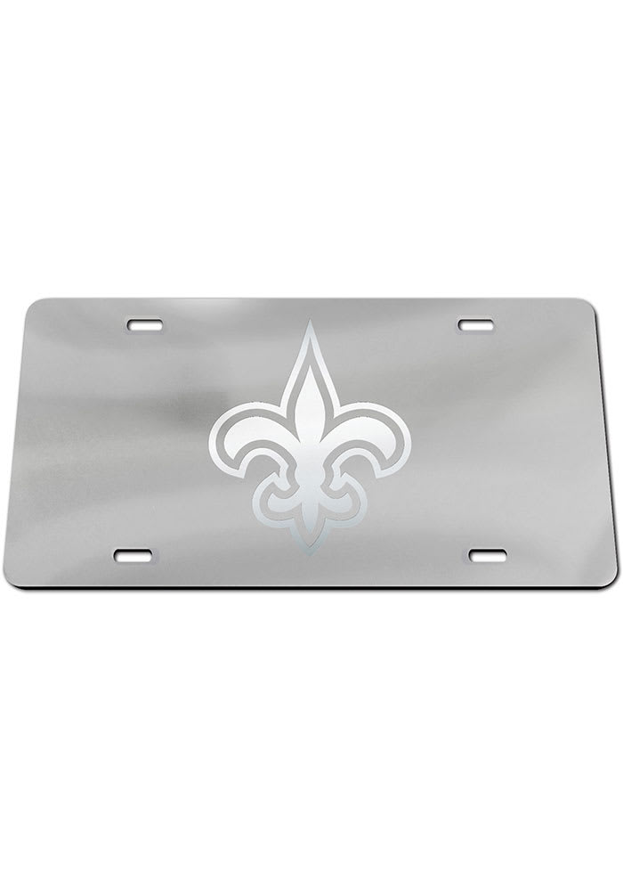 New Orleans Saints License Plate- New Orleans Saints SILVER Logo ...