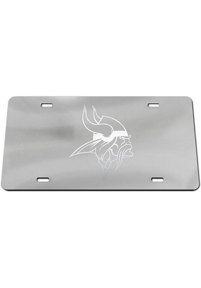 Minnesota Vikings License Plate- Minnesota Vikings SILVER Logo ...